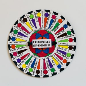 Custom/personalized Restaurant Dinner Spinner - Choose Your Favorite ...