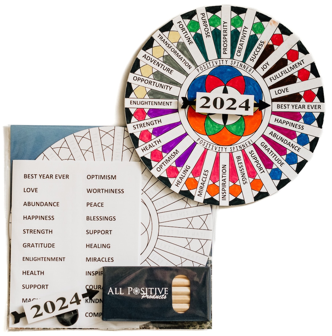 2025 New Year Intention Setting Spinner Wheel | Intentions Craft for ...
