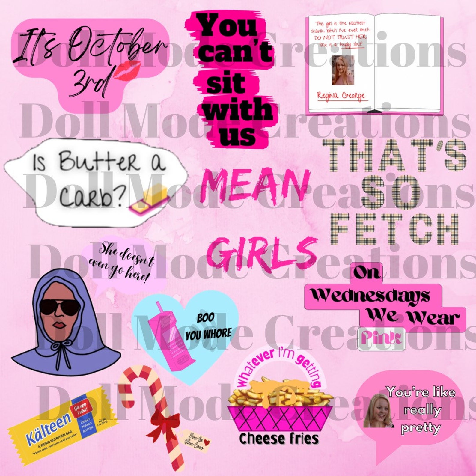 Mean Girl Inspired Stickers - Etsy