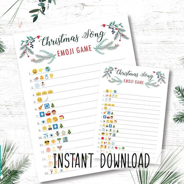 Emoji Christmas Songs - Etsy