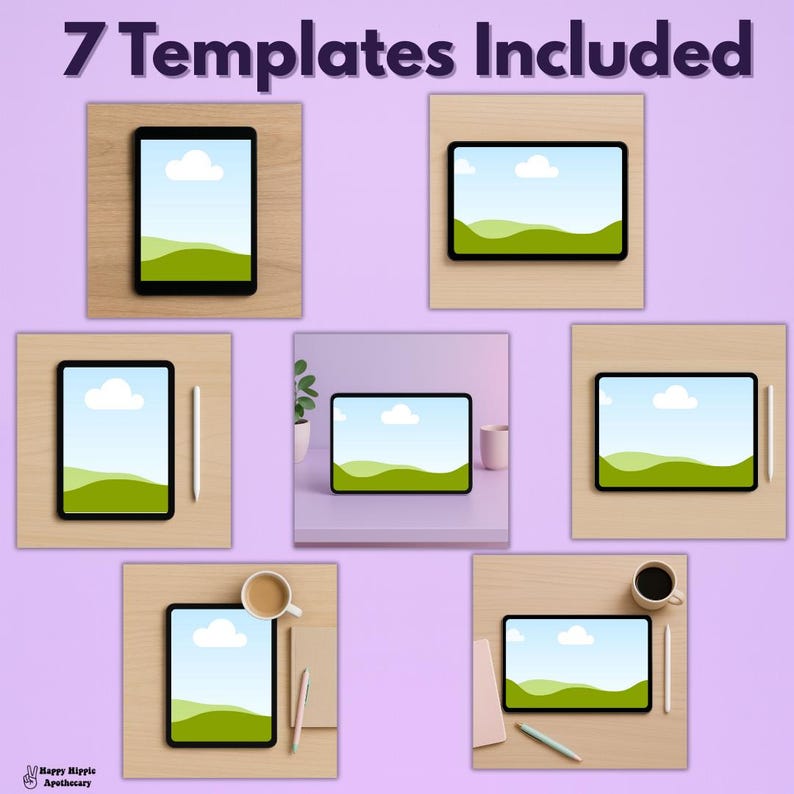 Tablet Mockup Bundle Canva: Drag & Drop Display Templates (digital ...