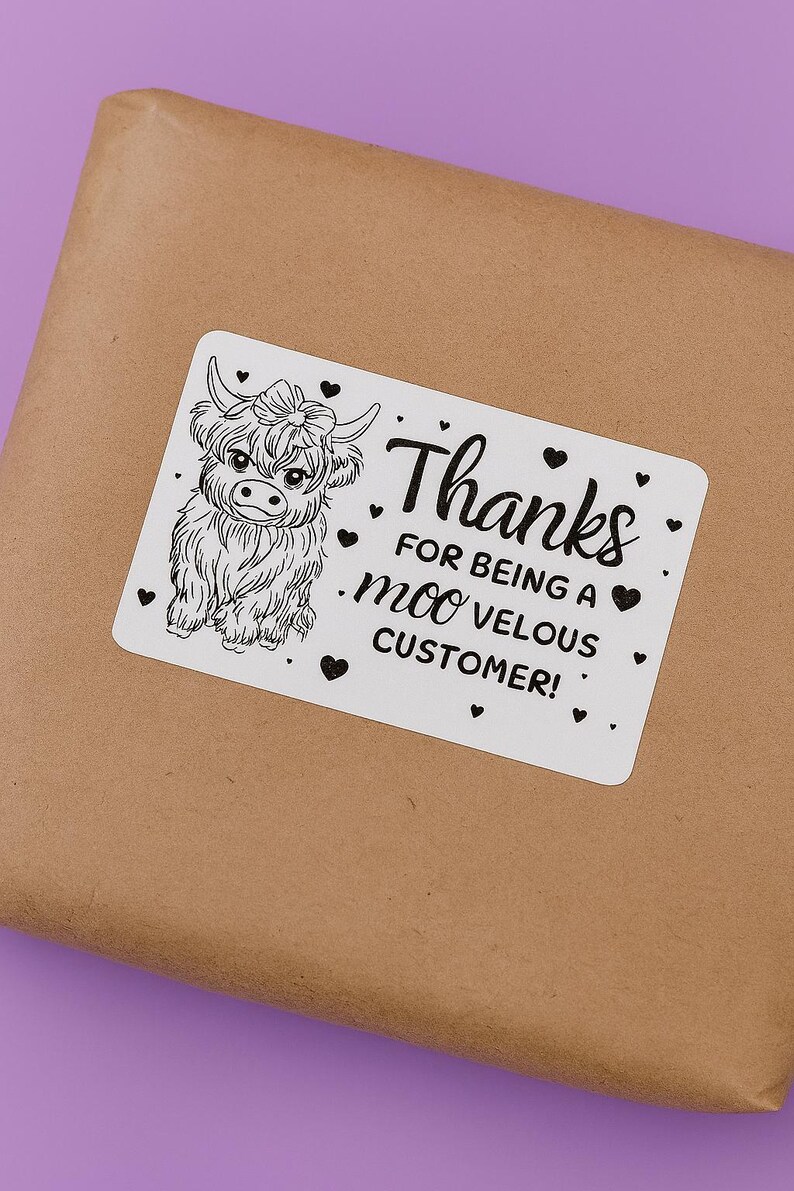 Moo-velous Customer Label – Funny Happy Mail Sticker 3x2 - Etsy