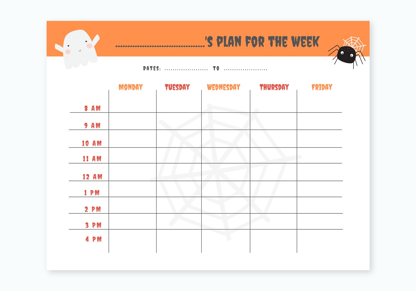 Halloween Planner Printable Homeschool Planner Printable | Etsy