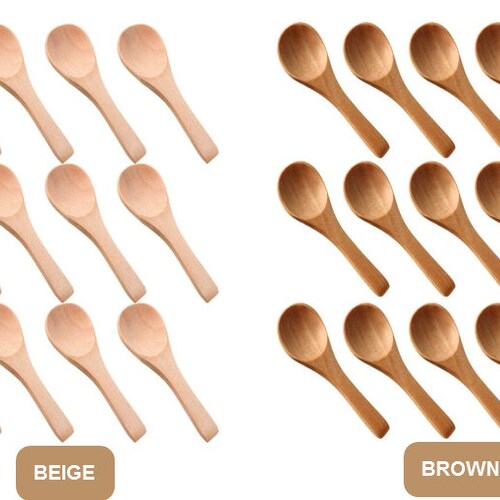 50 PK 3 Wooden Spoons Small Mini Spoons - Etsy