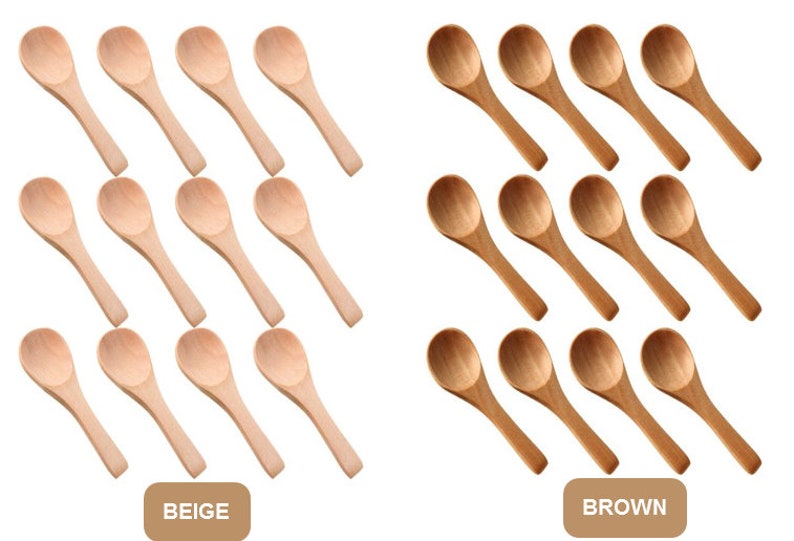 50 PK 3 Wooden Spoons Small Mini Spoons - Etsy
