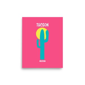 Tucson Modern Travel Poster, Cute Art, Colorful Print - Etsy