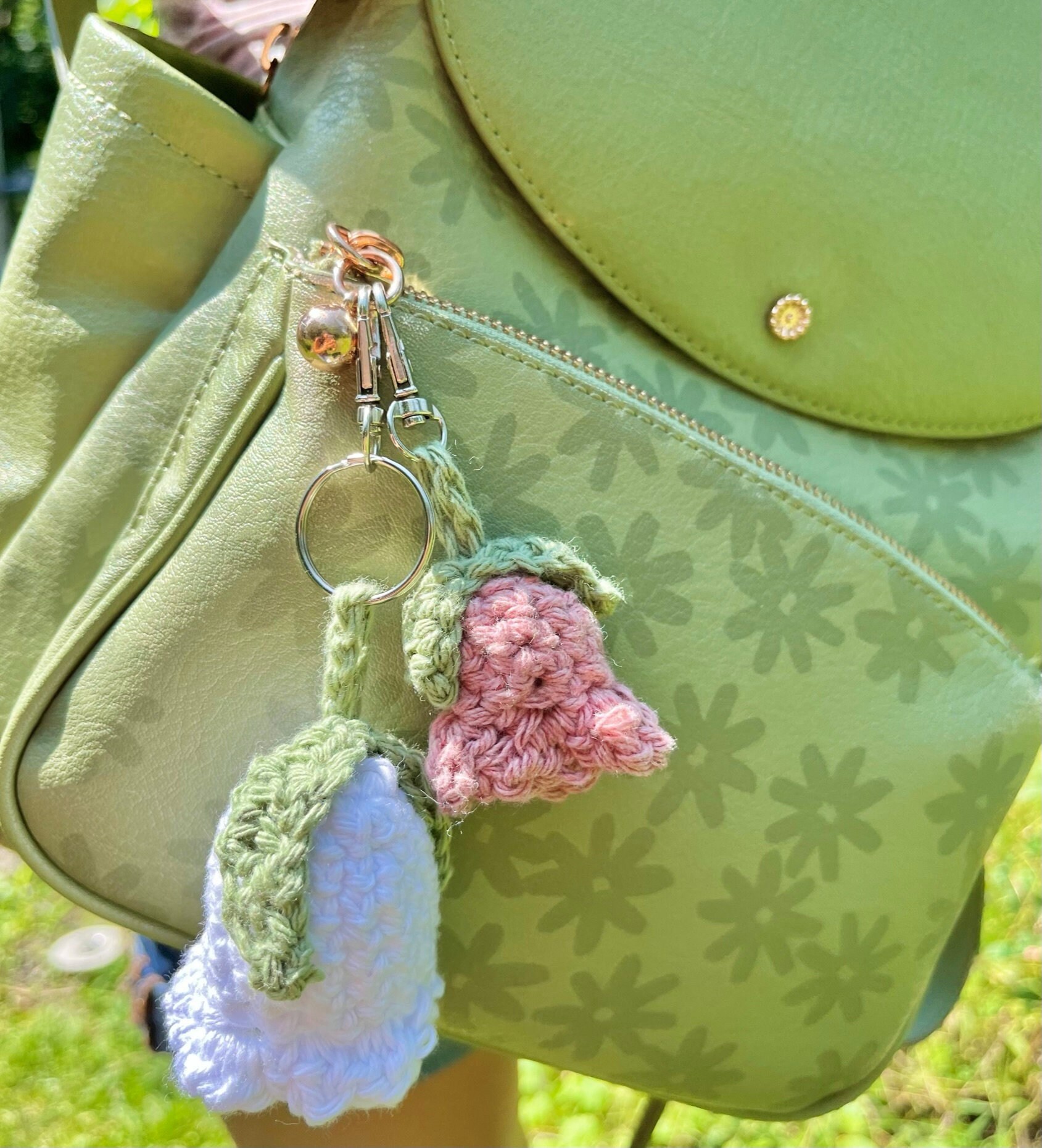 Bell Flower Crochet Keychain - Etsy