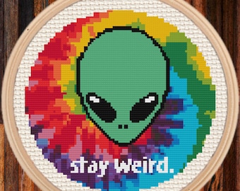 Alien Cross Stitch - Etsy