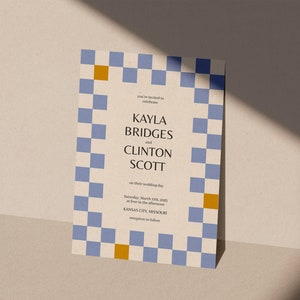 Retro Checkered Party Invitation | INSTANT DOWNLOAD | Printable Invite ...