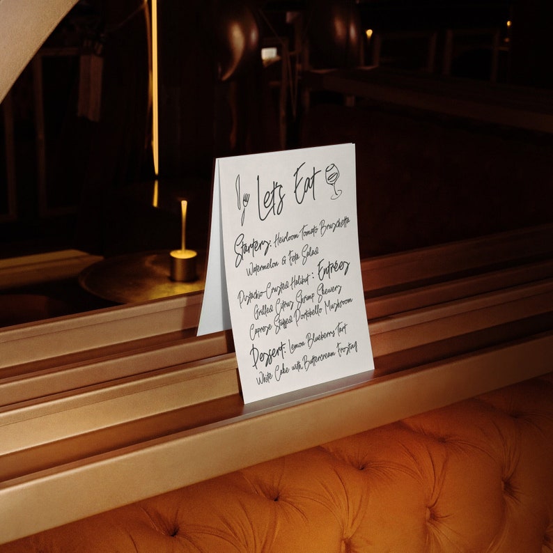 Hand Drawn Dinner Menu Template INSTANT DOWNLOAD Wedding Menu ...