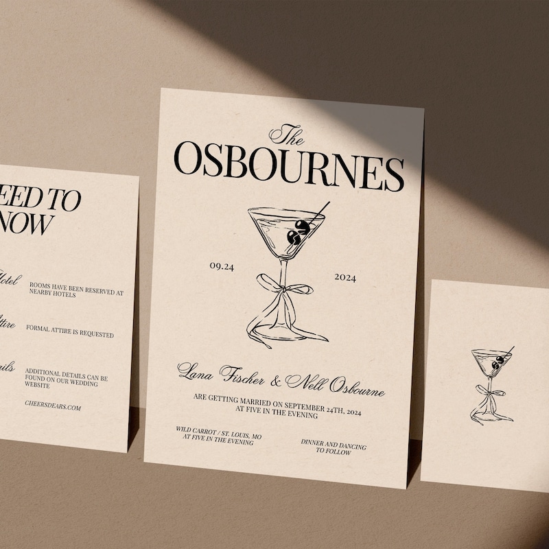 French Style Wedding Invitation - Etsy