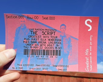 The Script Ticket - Etsy UK