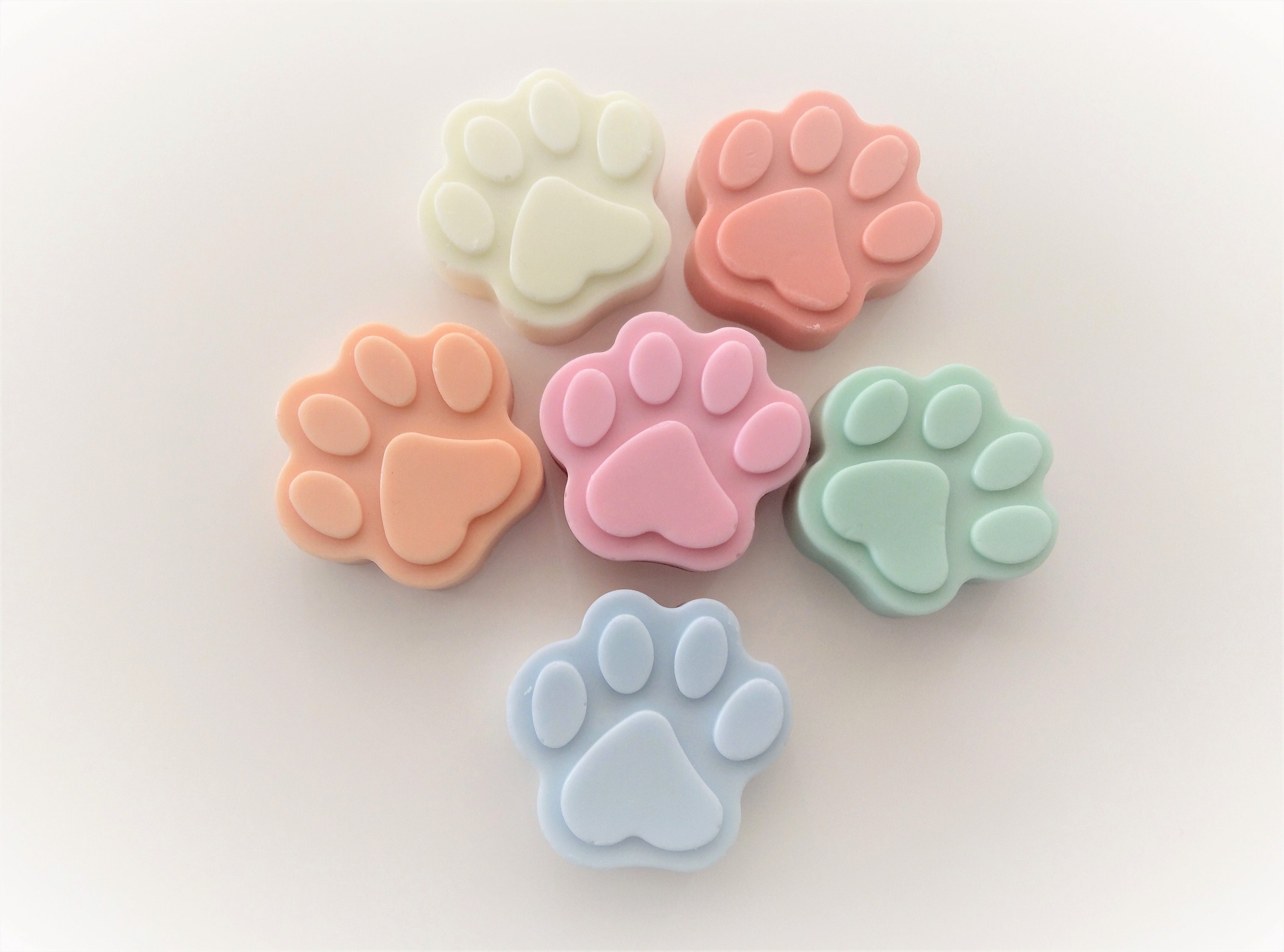 Set of Dog Paw Print Soaps Cat Paw Print Soaps Soaps for Pet - Etsy