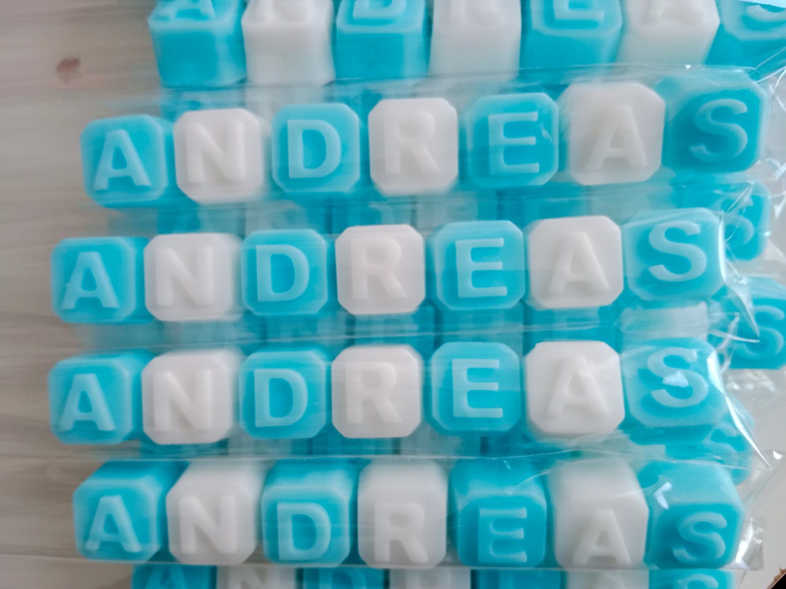 Pastel Colour Letters Soap Personalized Baby Name Soap - Etsy