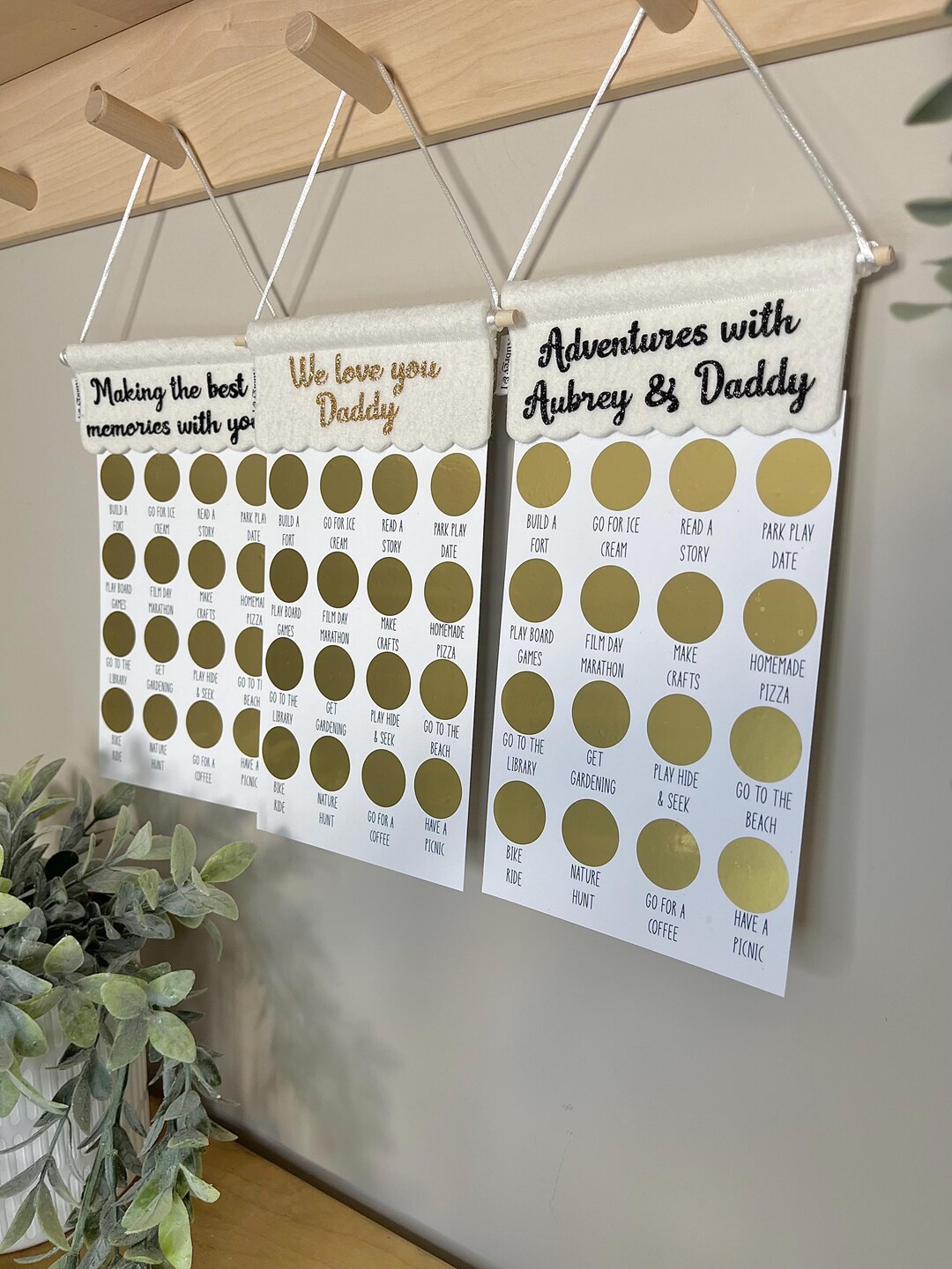 Magnetic Photo Frame for Fathers With Scratch Poster / Father’s Day ...