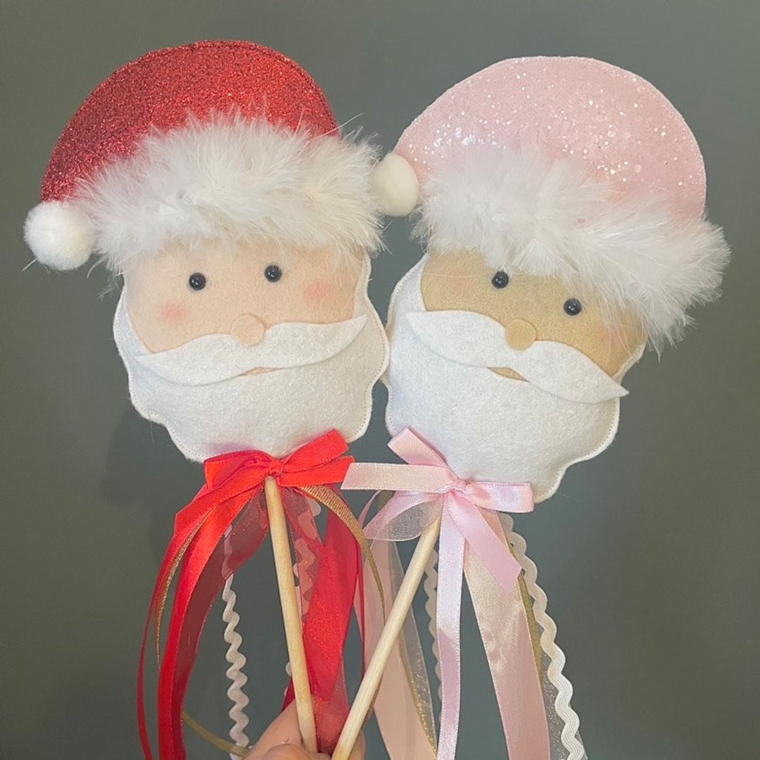 Pink and Red Santa Wand / Stocking Filler/ Santa Wand / Christmas ...