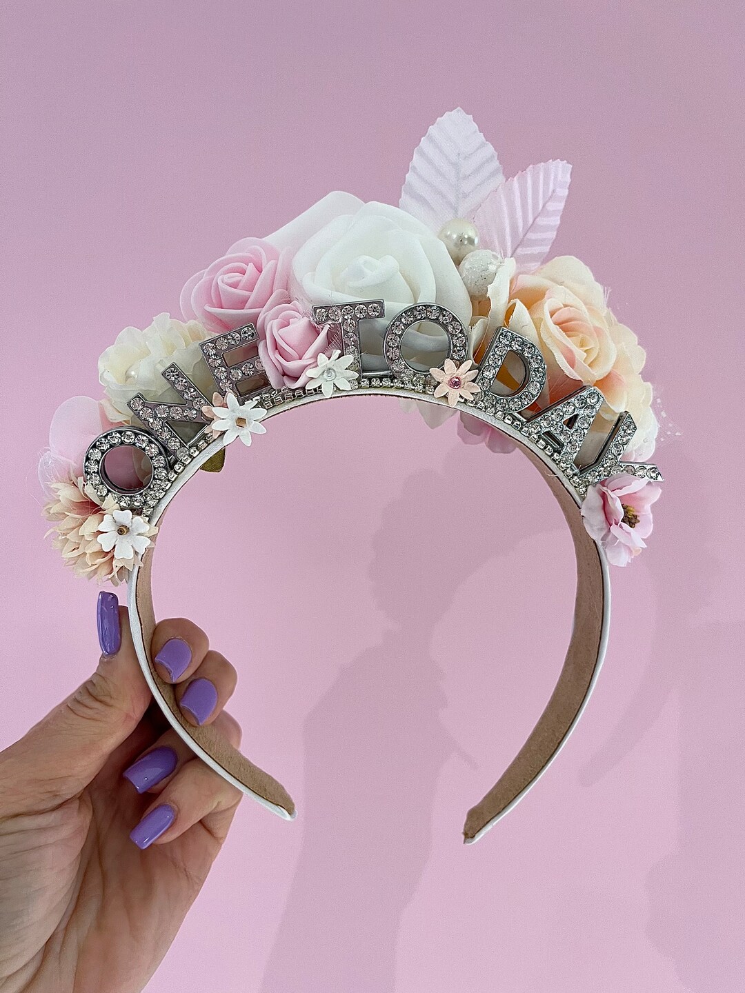 Floral Numbered Birthday Headband / Birthday Crown /floral Headband ...