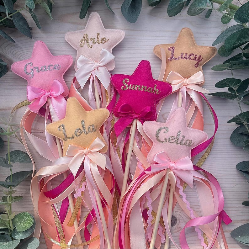 Personalised Felt Star Wand / Custom Named Birthday Present for ...