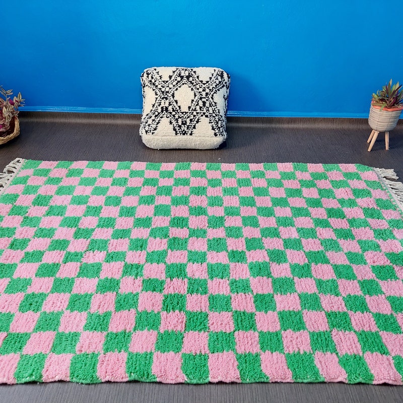 Checkered Rug - Etsy