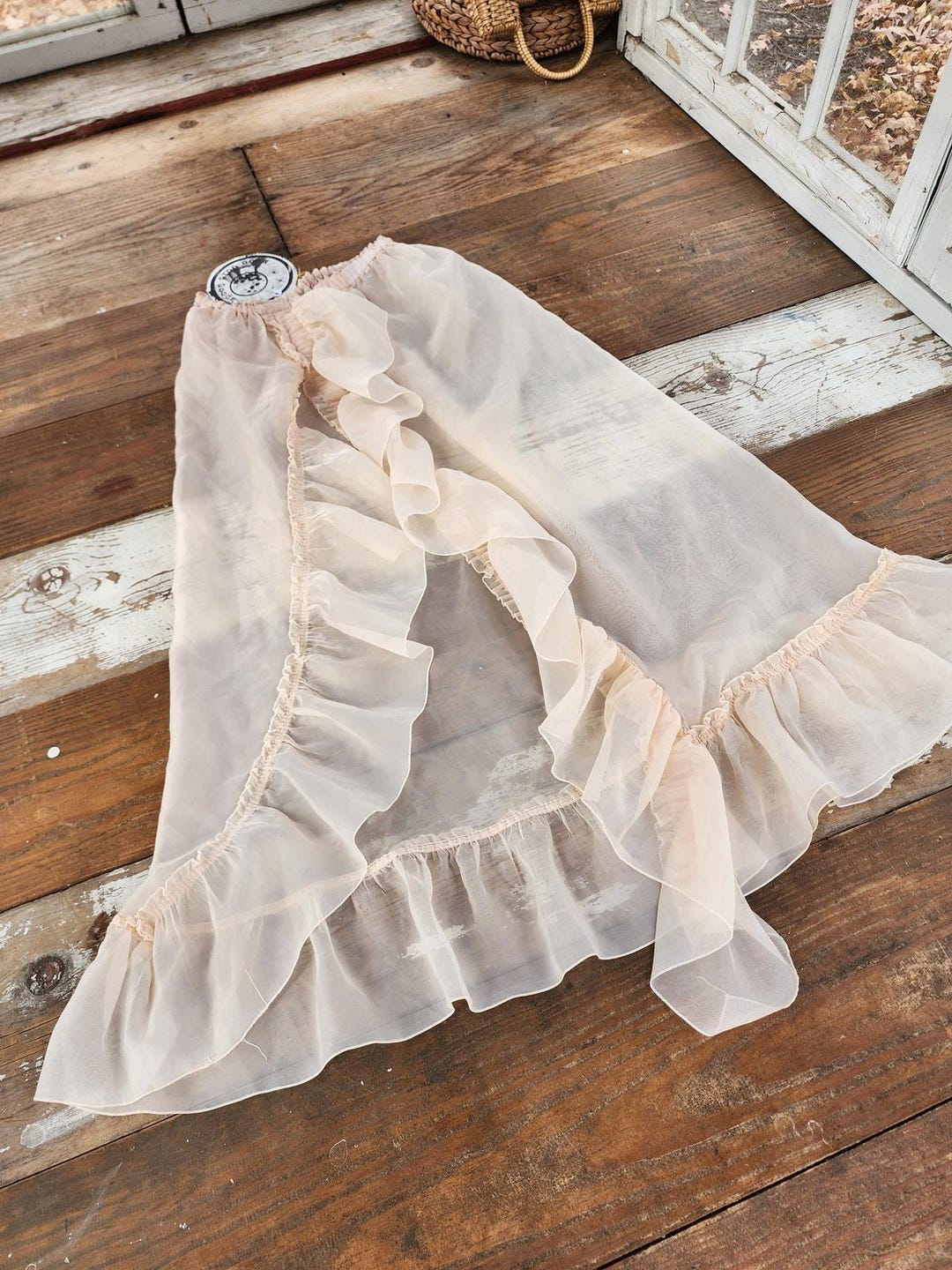 Sheer Light Pink Ruffle Skirt Size Medium - Etsy