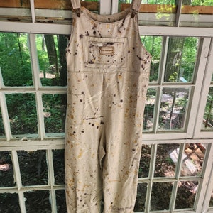 Black and Gold Drop Cloth Overalls Size Large #5 - Etsy