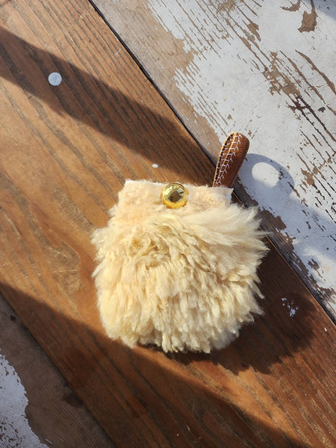 Natural Sheepskin Pouch With Vintage Quilted Backing - Etsy