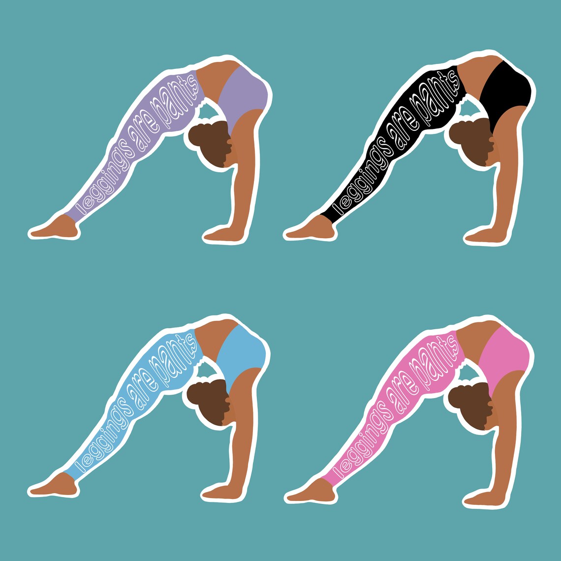 Leggings Are Pants STICKER *yoga Enthusiast *workout Warrior *lululemon ...