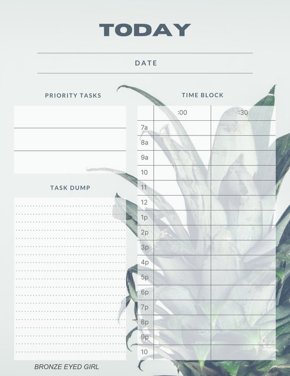 Time Block Planner Time Block Planner Time Blocking Remote Work Time ...