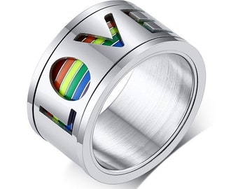 Rainbow Fidget Ring - Etsy