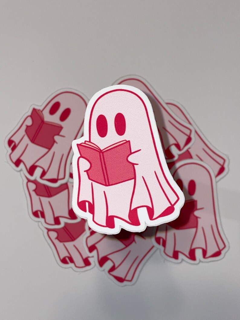 Reading Ghost Sticker - Etsy