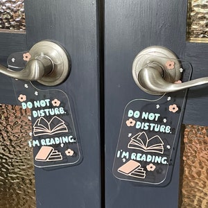 Do Not Disturb I’m Reading Door Hanger - Etsy