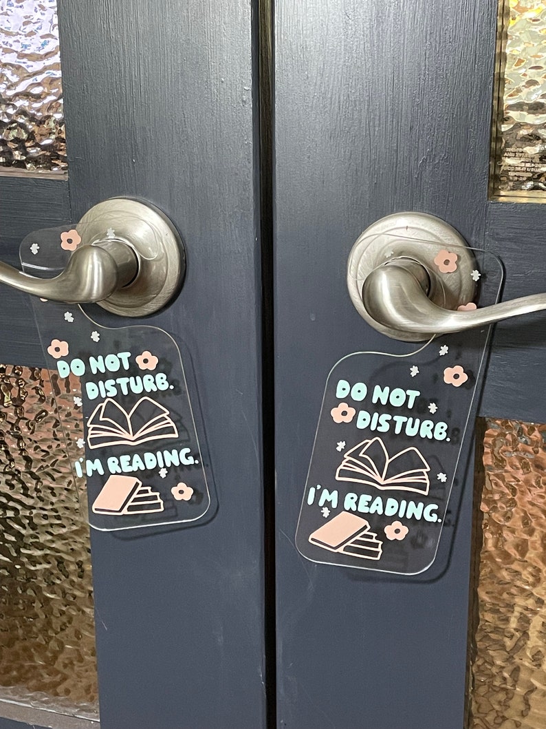Do Not Disturb I’m Reading Door Hanger - Etsy