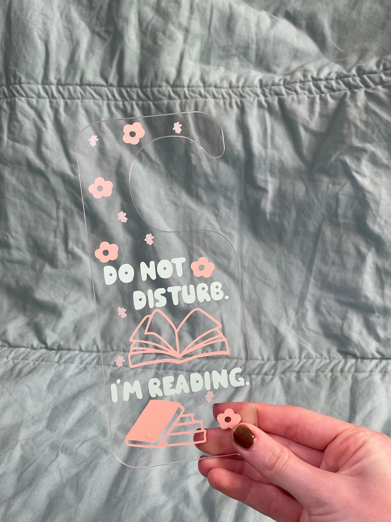 Do Not Disturb I’m Reading Door Hanger - Etsy