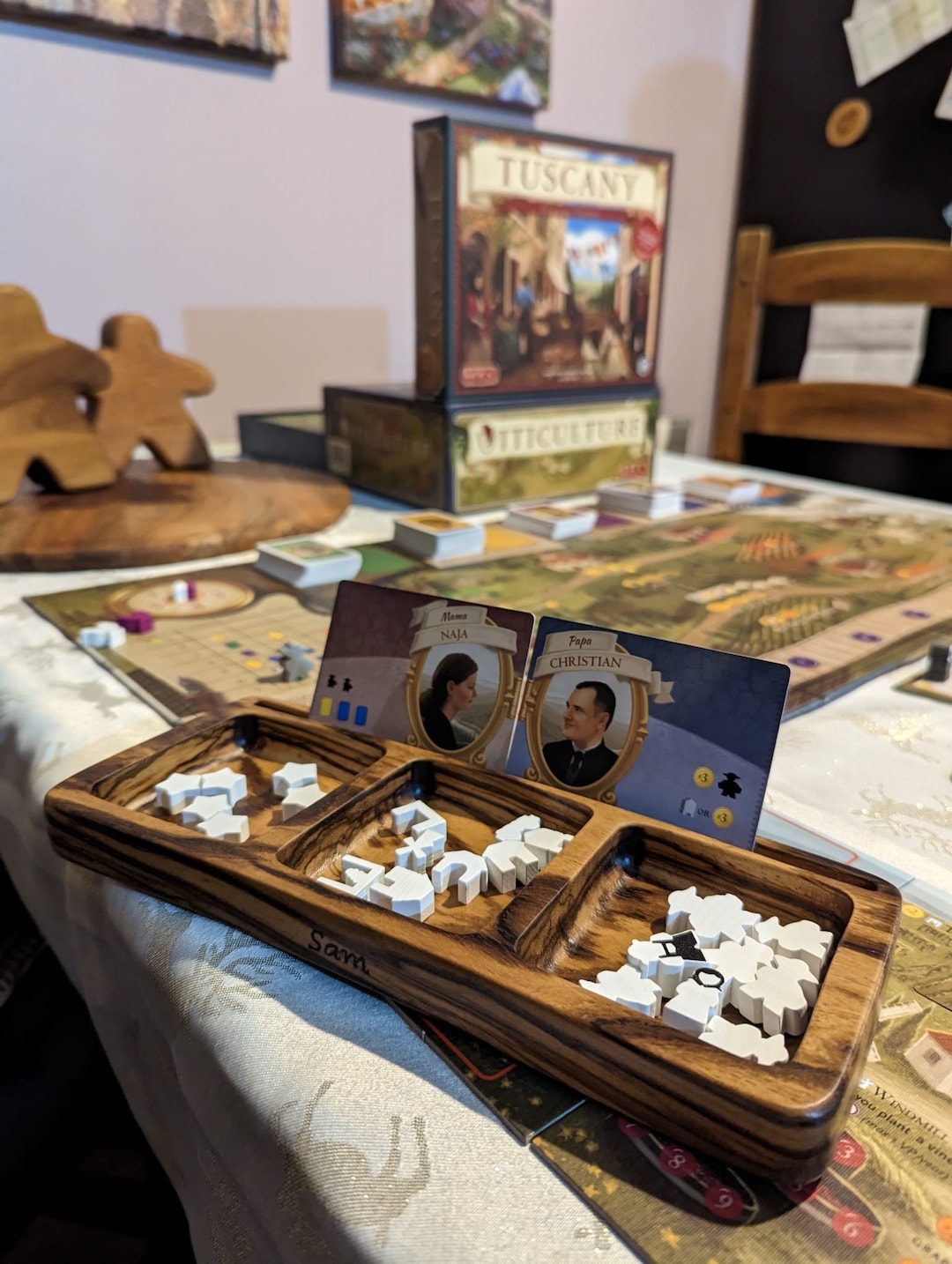 Board Game Accessories and Snack Tray Station Wooden Components ...