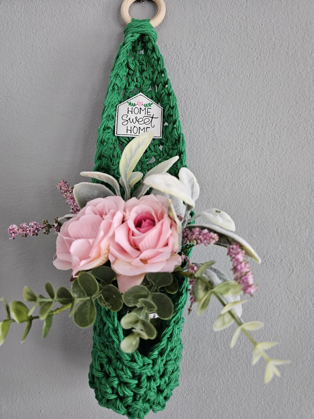 Wall Plant Hanging Basket // Plant Flower Sac // 2-4" Medium Planter ...