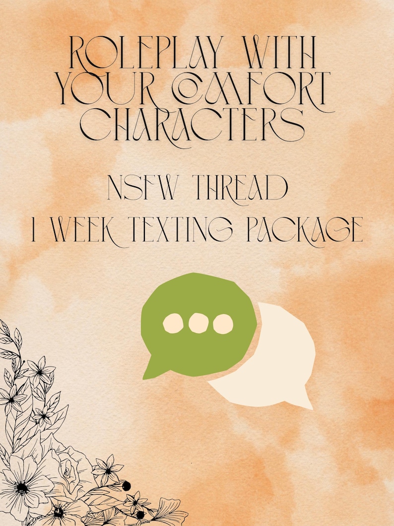 Roleplay- NSFW 1 Week Texting Package - Etsy