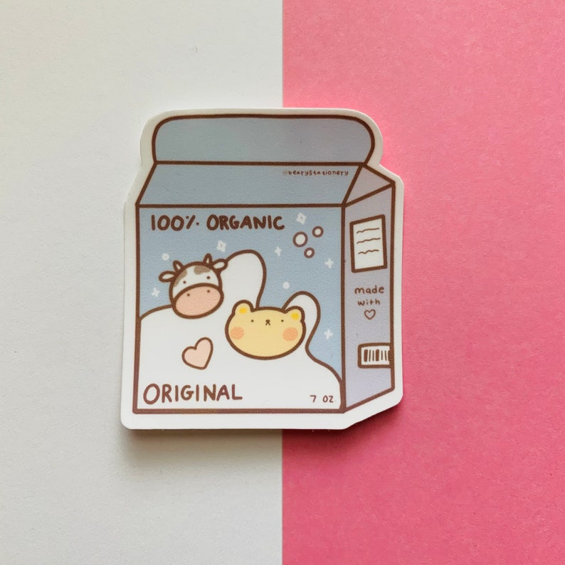 Cute Milk Carton Stickers Vinyl Sticker for Laptop | Etsy