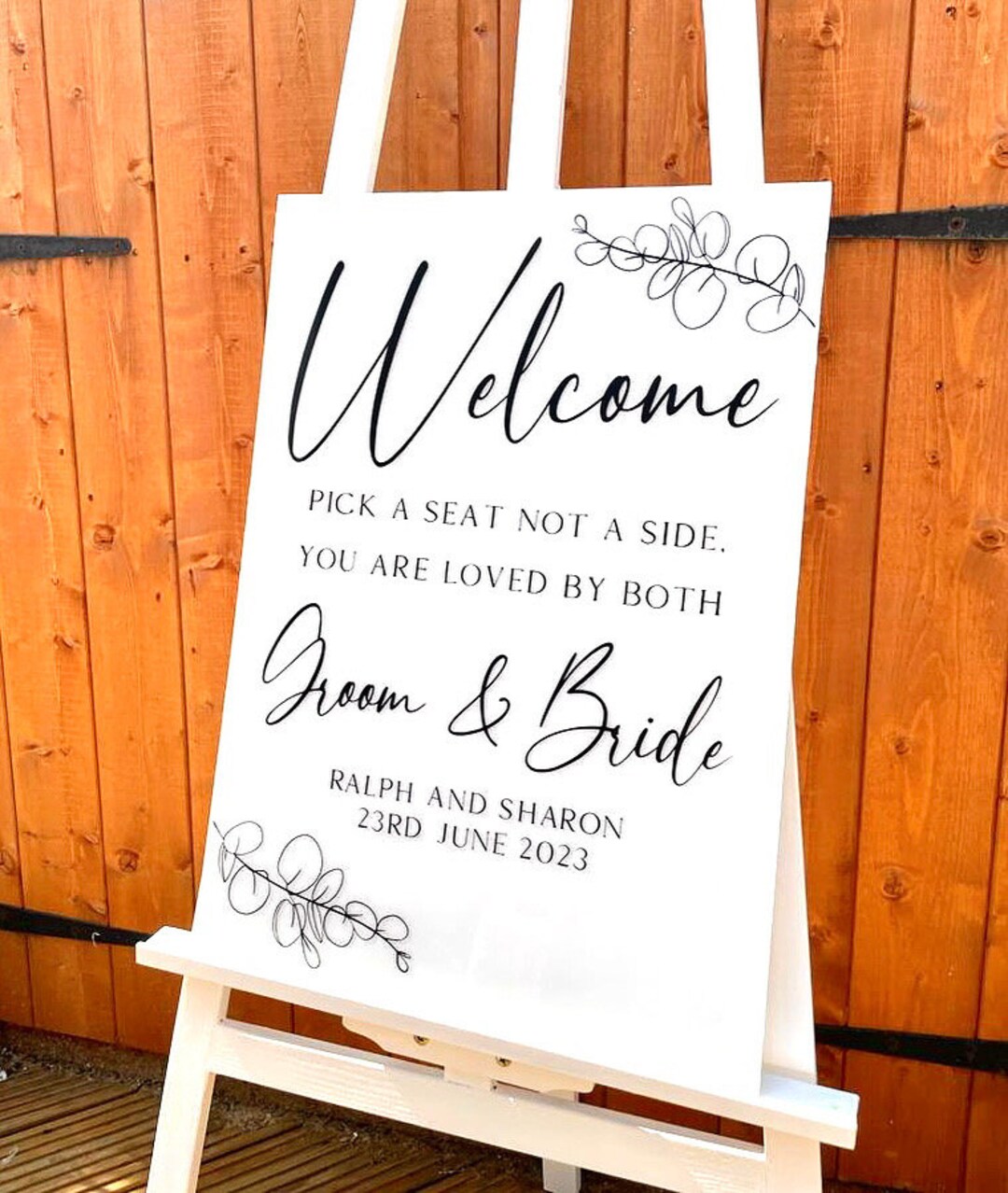 Acrylic Welcome Sign, Wedding Sign, Large Acrylic Sign, Custom Event ...