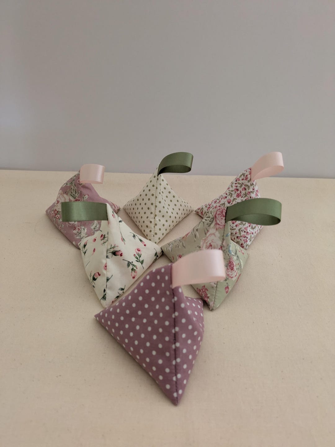 Handmade Sewing /pattern Weights, Floral/spotty Fabric Weights, Set of ...