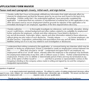 Application for Employment// Generic Small Business Employment ...