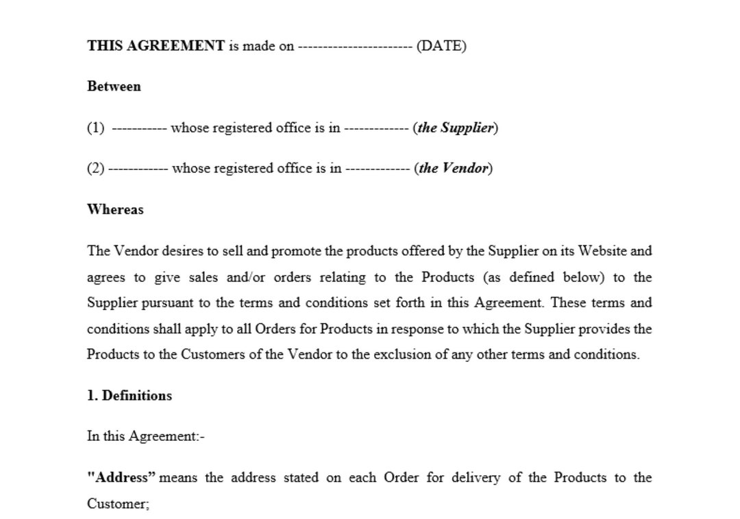Dropshipping Agreement/ Affiliate Contract/ Suppliers Dropshipping ...