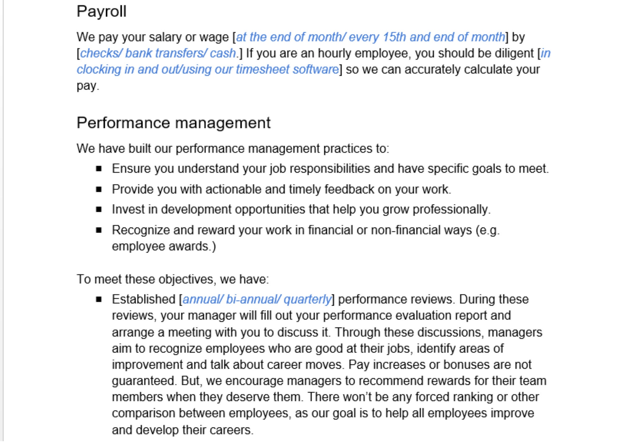 Easy to Edit Employee Handbook / Manual /staff Handbook /small Business ...