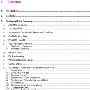 Easy to Edit Employee Handbook / Manual /staff Handbook /small Business ...