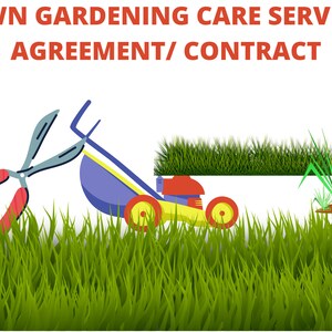 Lawn Care Contract /gardening Care Service Agreement/ Landscape ...