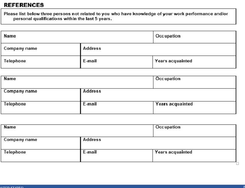 Application for Employment// Generic Small Business Employment ...