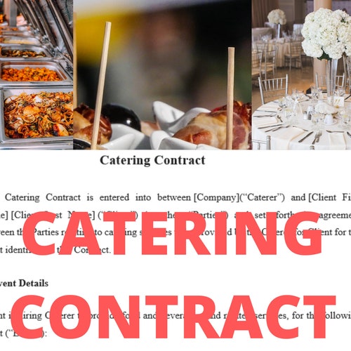 Catering Contract Template food Service Provider Agreement - Etsy