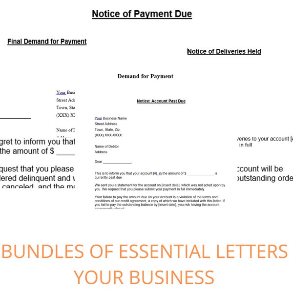 Payment Demand Letter - Etsy