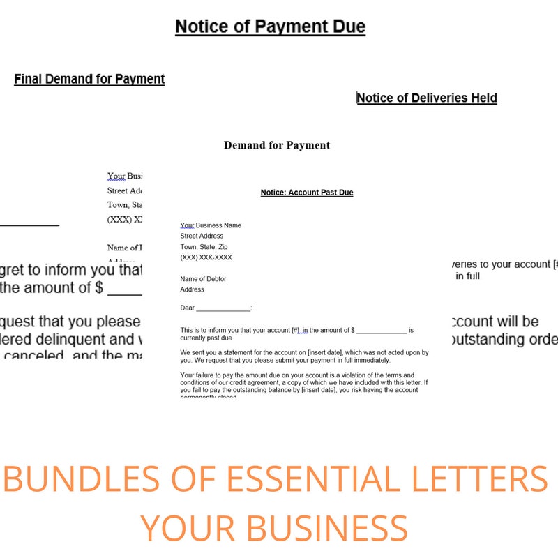 Demand Letter for Payment - Etsy