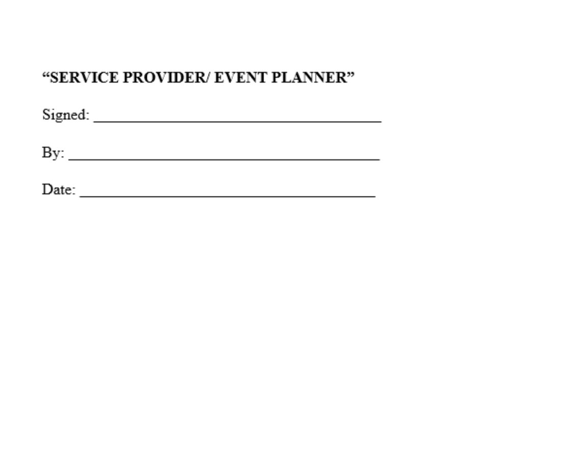 Event Planner Contract Template/ Event Agreement / Microsoft Word ...