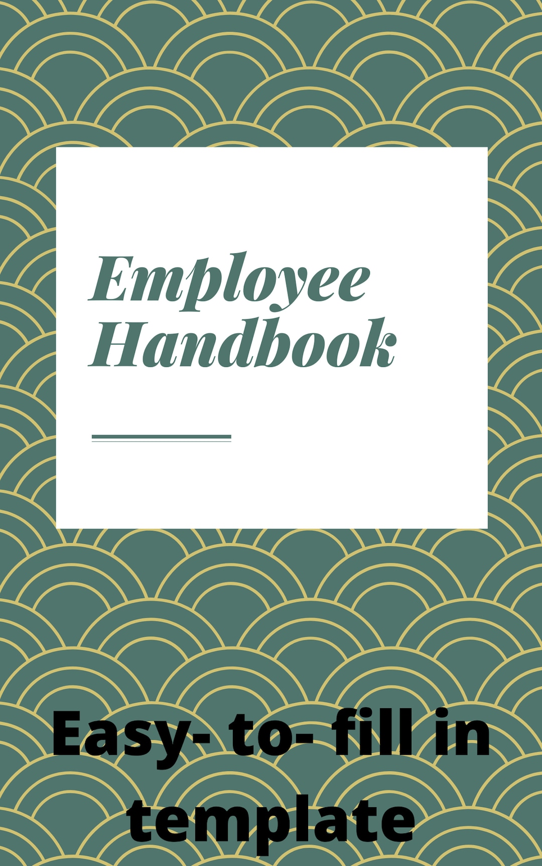 Easy to Edit Employee Handbook / Manual /staff Handbook /small Business ...
